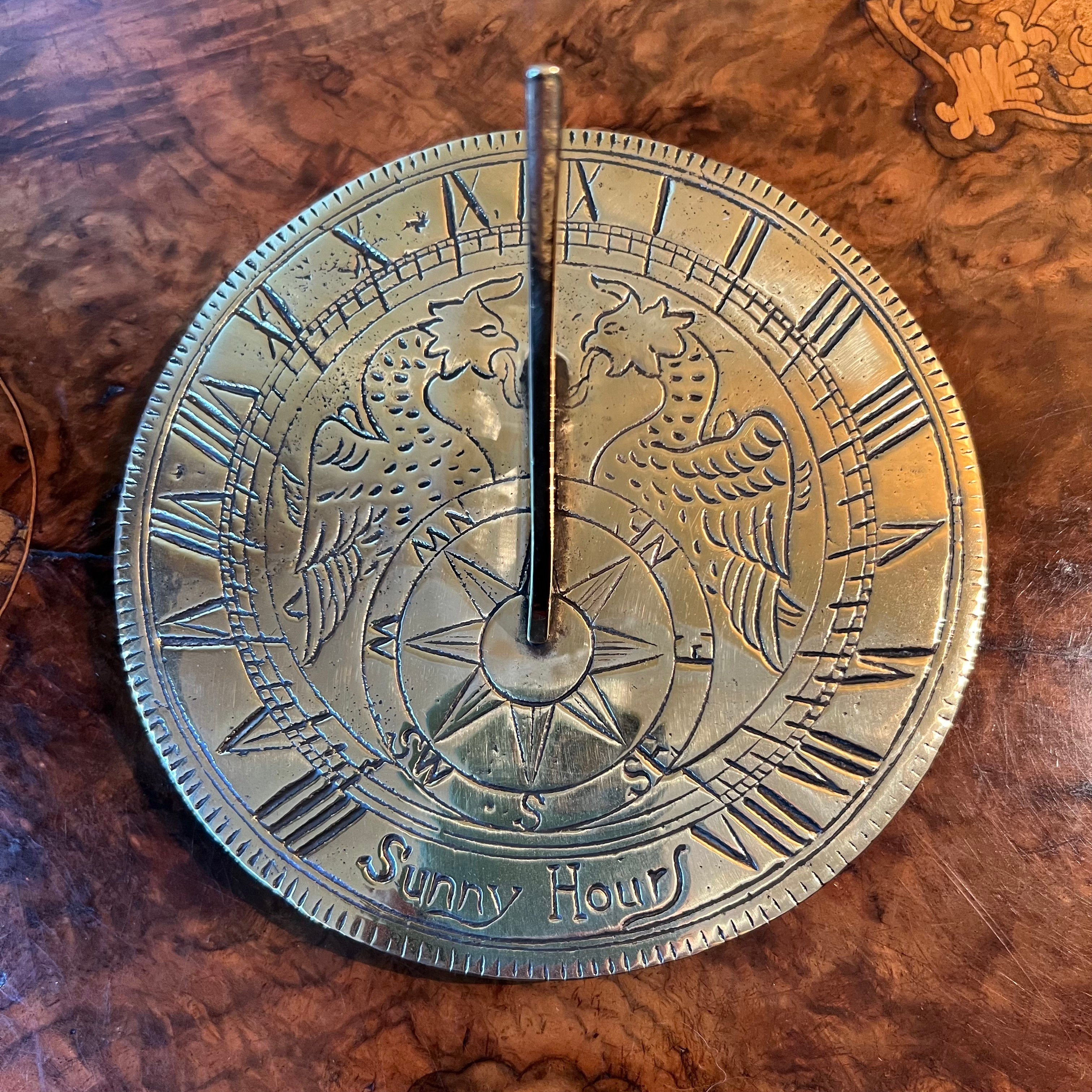 Sunny Hours Brass Sun Dial – Antiques Yeah