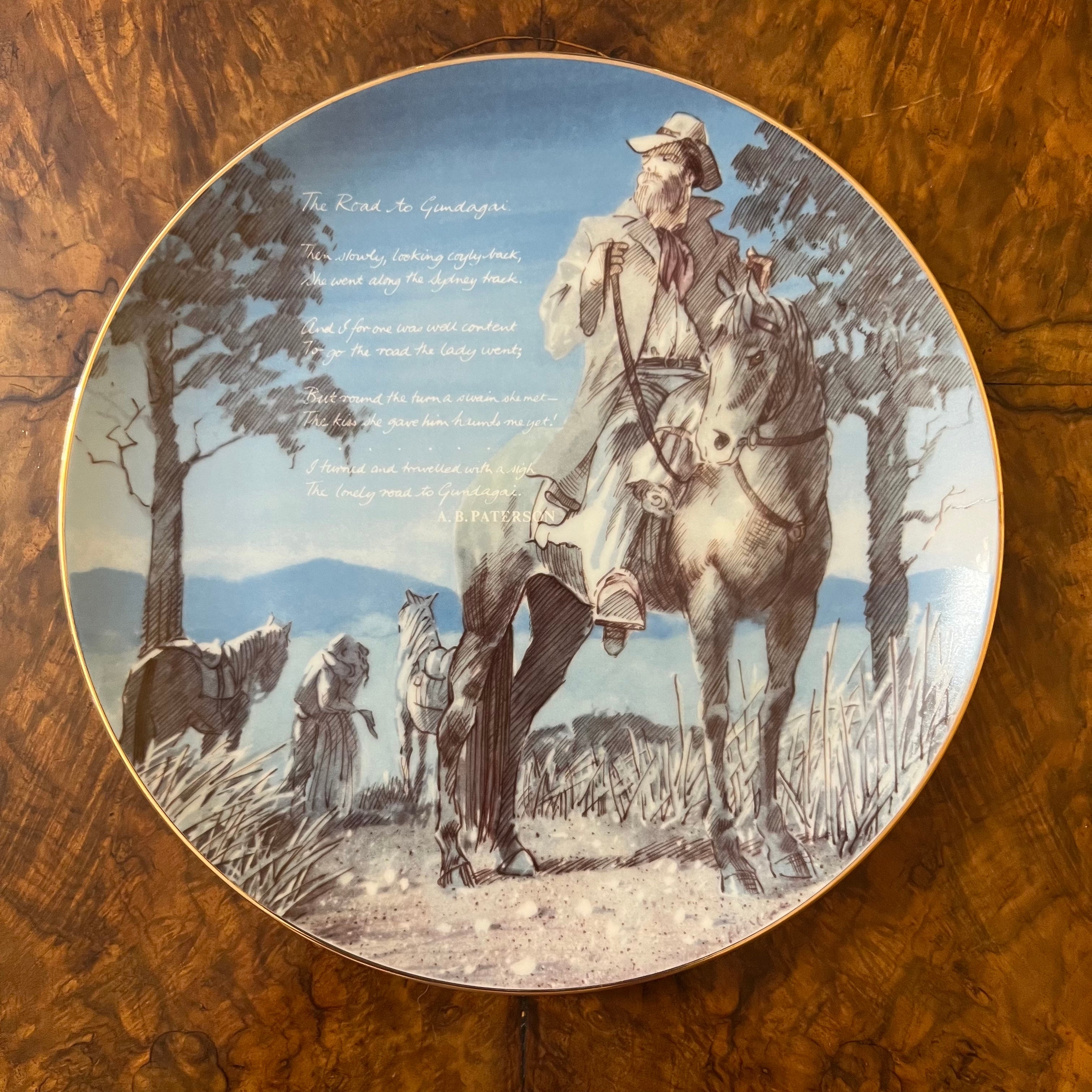 The Road To Gundagai Banjo Patterson Plate – Antiques Yeah
