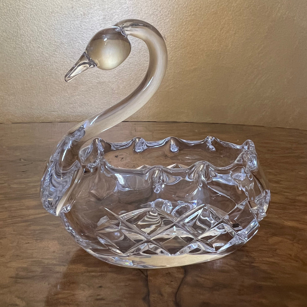 Vintage Crystal Swan Bowl Ornament – Antiques Yeah