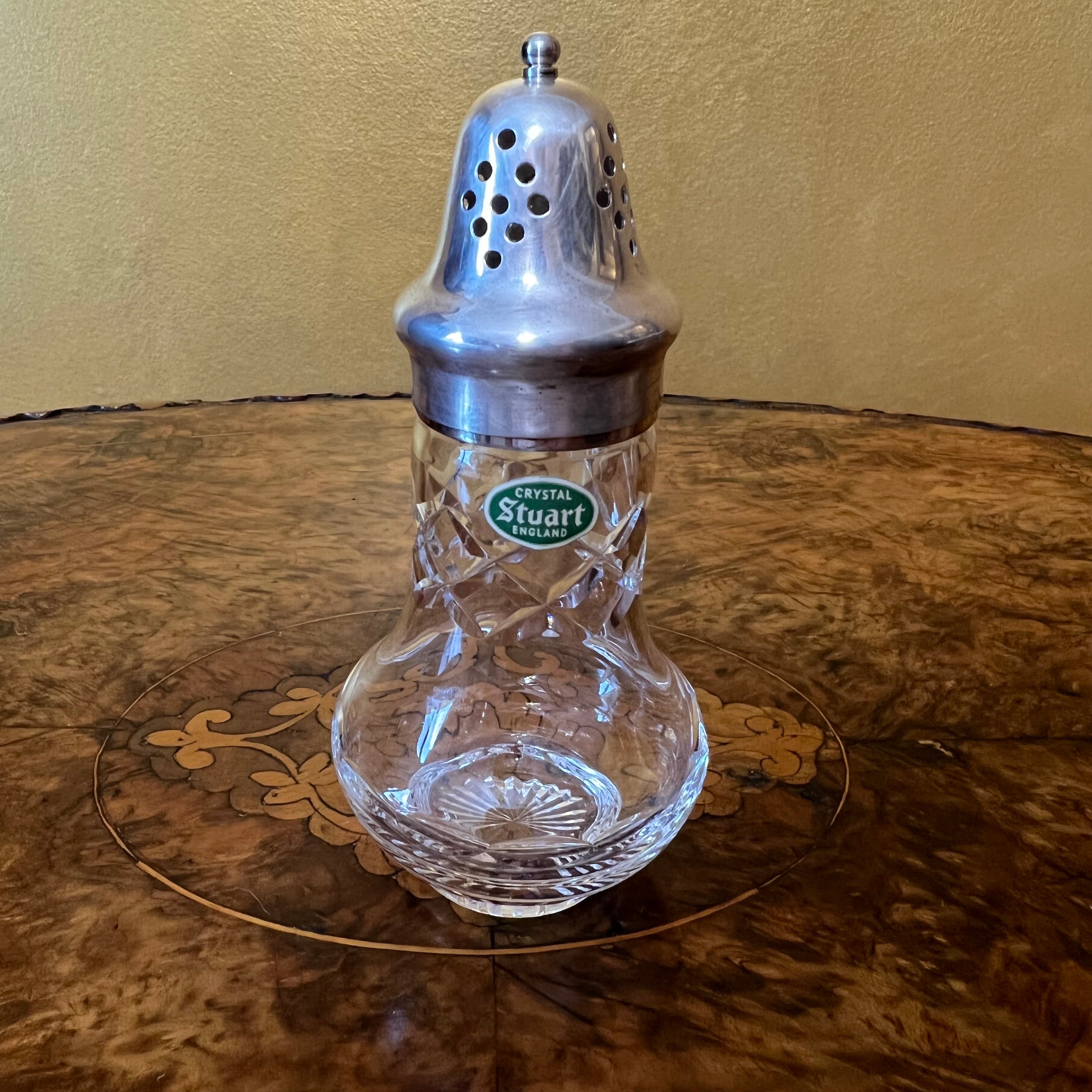 Stuart Crystal Silver Plated Sugar Shaker – Antiques Yeah