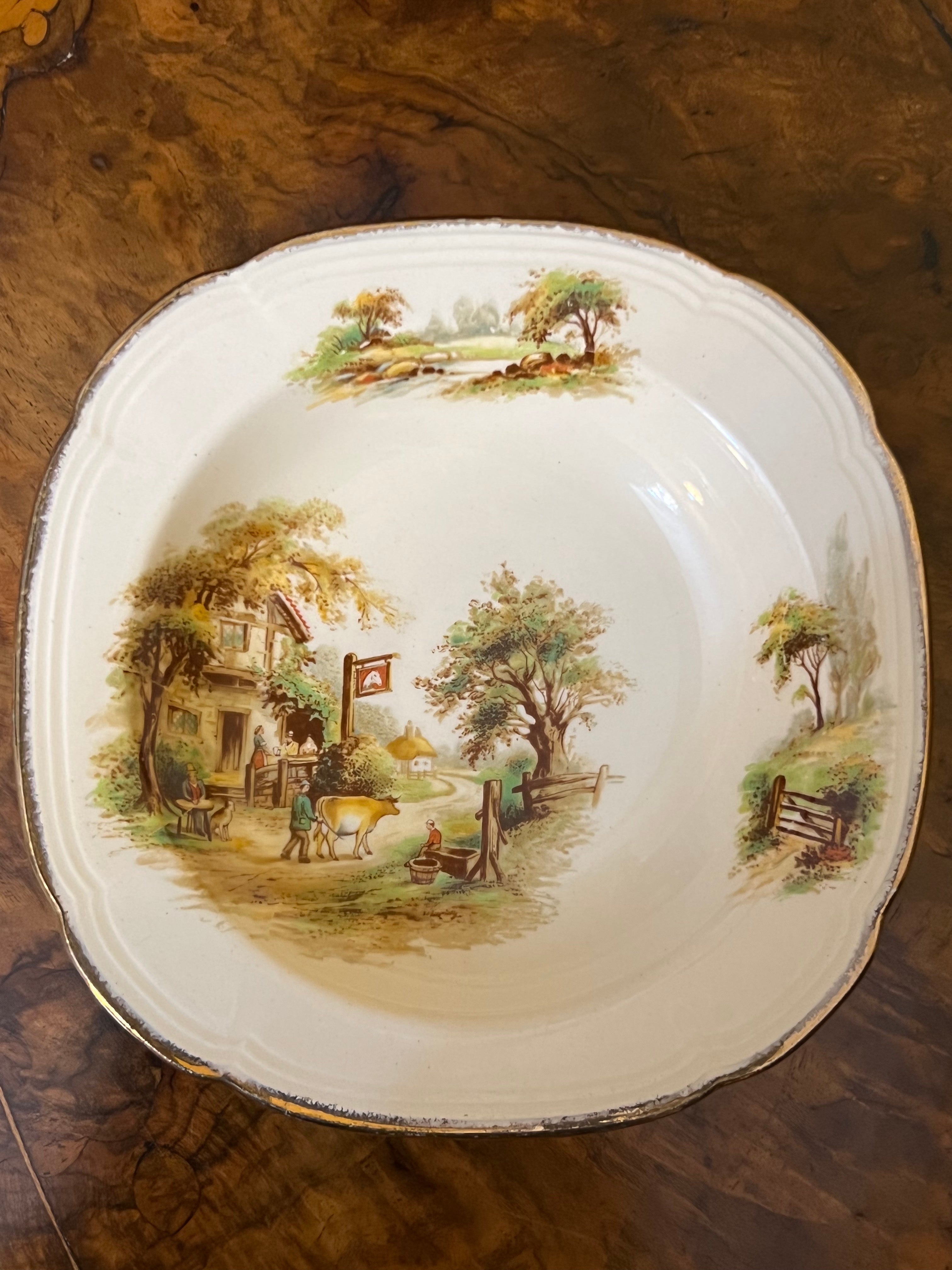Vintage Alfred Meakin The Country Inn Dish Trinket Dish – Antiques Yeah