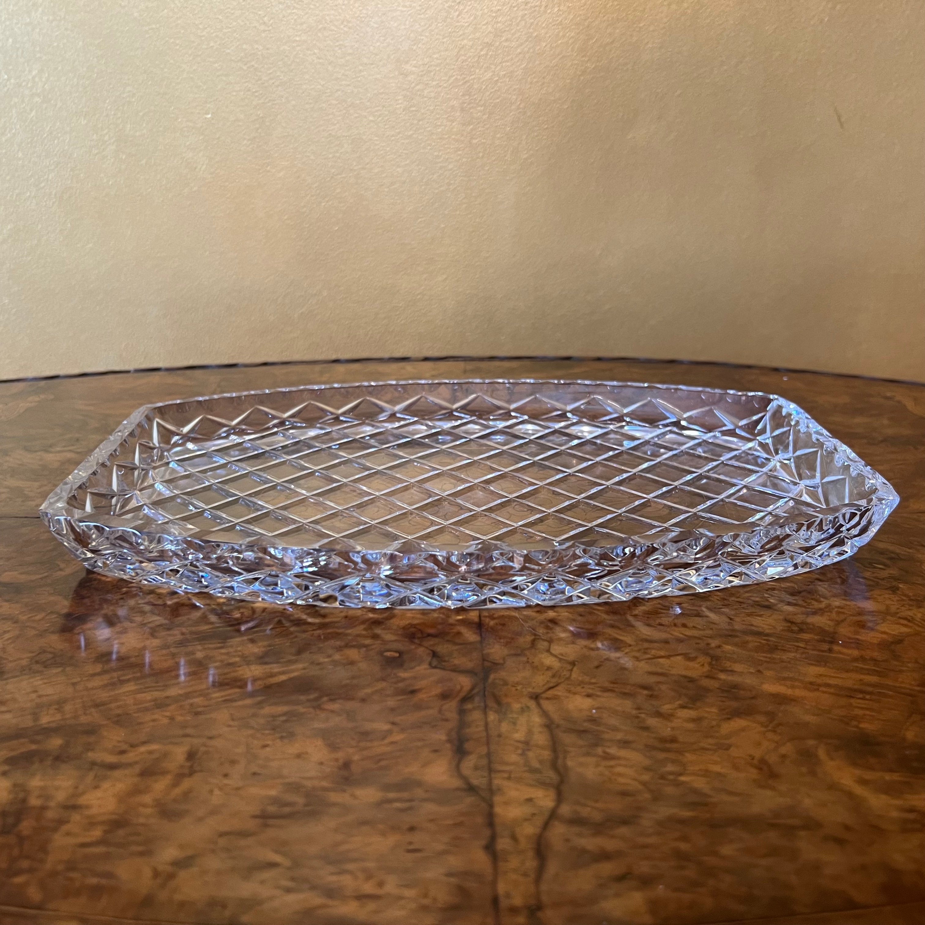 Vintage Diamond Cut Design Rectangle Tray – Antiques Yeah
